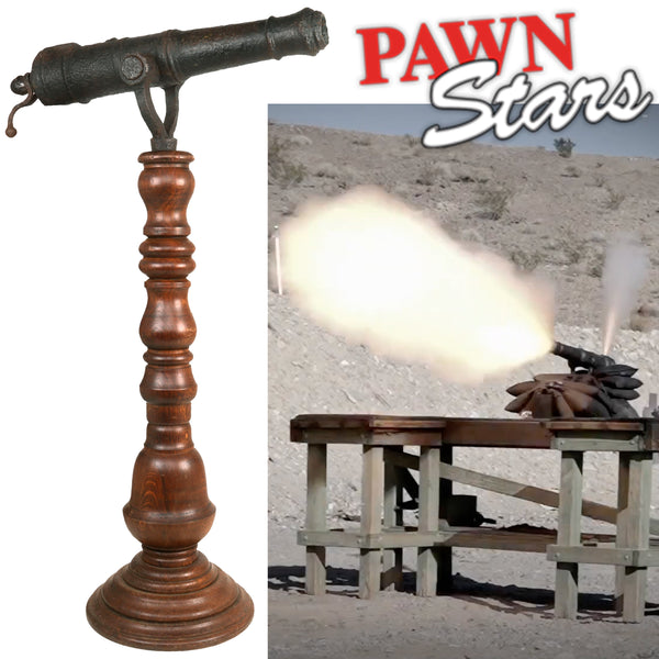 Original British 18th Century Iron Swivel Gun Cannon with Yoke and Til ...