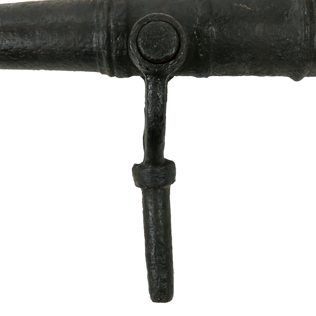 Original British 18th Century Iron Swivel Gun Cannon with Yoke and Til ...