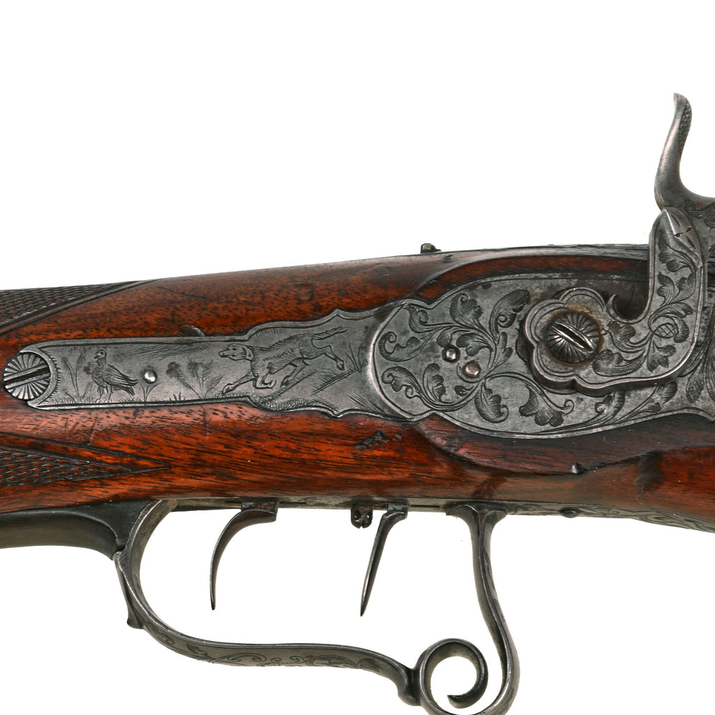 Original 19th Century German Jäger Style Percussion Rifle with Octagon ...
