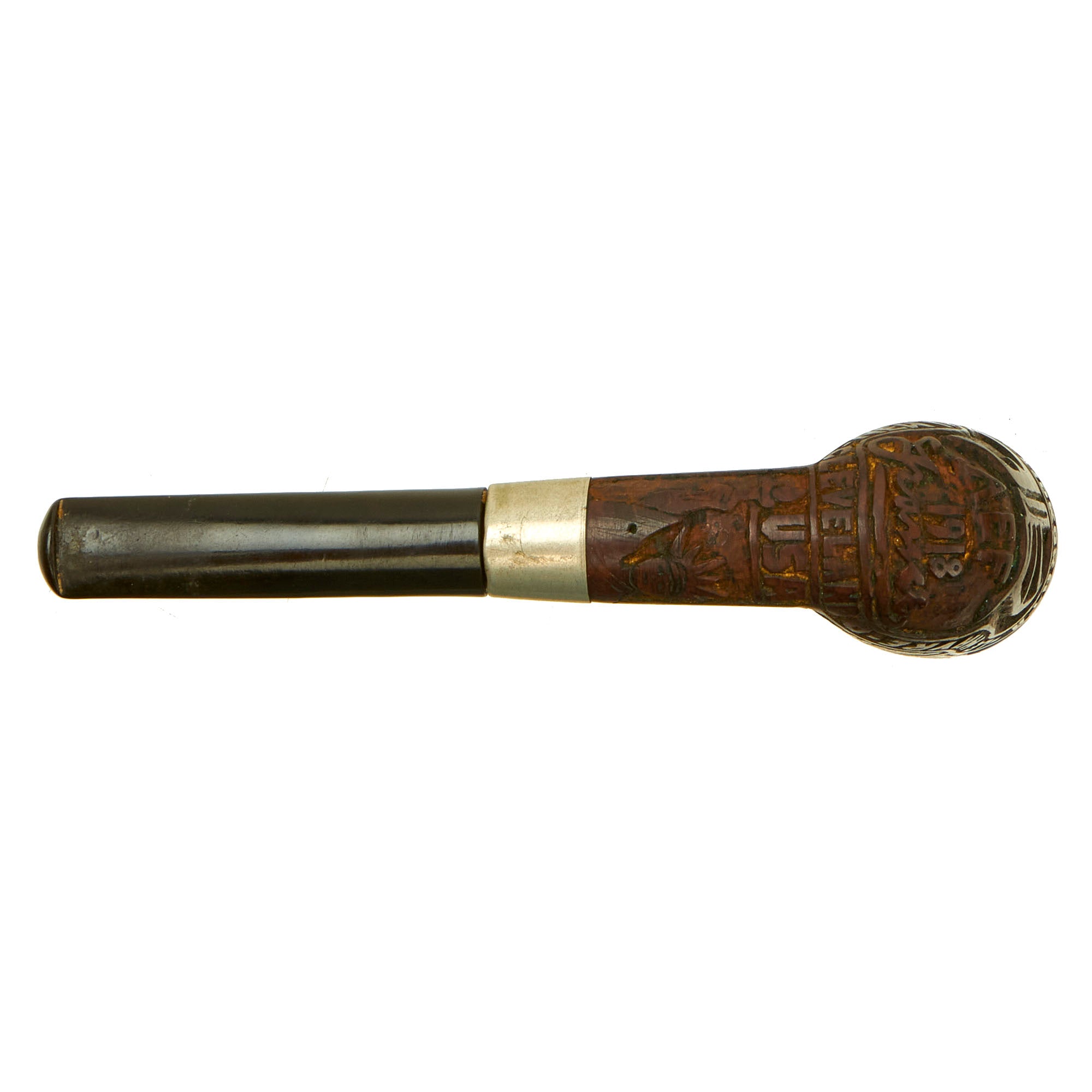 Original U.S. WWI U.S.S. Ohioan French Briar Carved Pipe by Colossus P ...