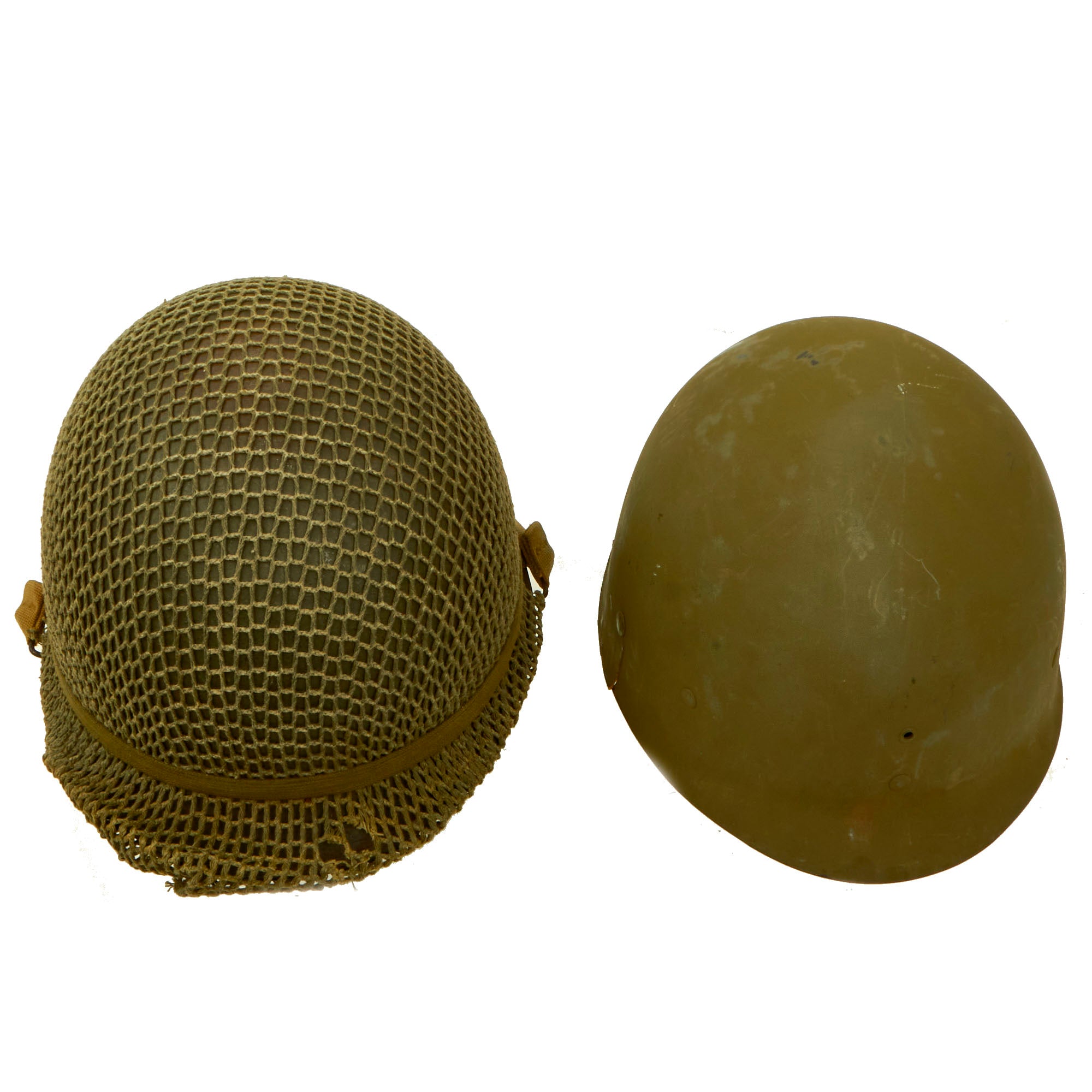Original U.S. WWII 1945 M1 McCord Rear Seam Swivel Bale Helmet with M4 ...