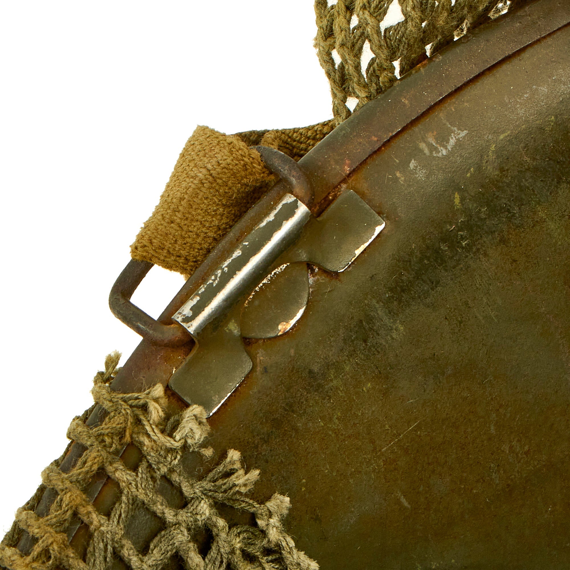 Original U.S. WWII 1945 M1 McCord Rear Seam Swivel Bale Helmet with M4 ...