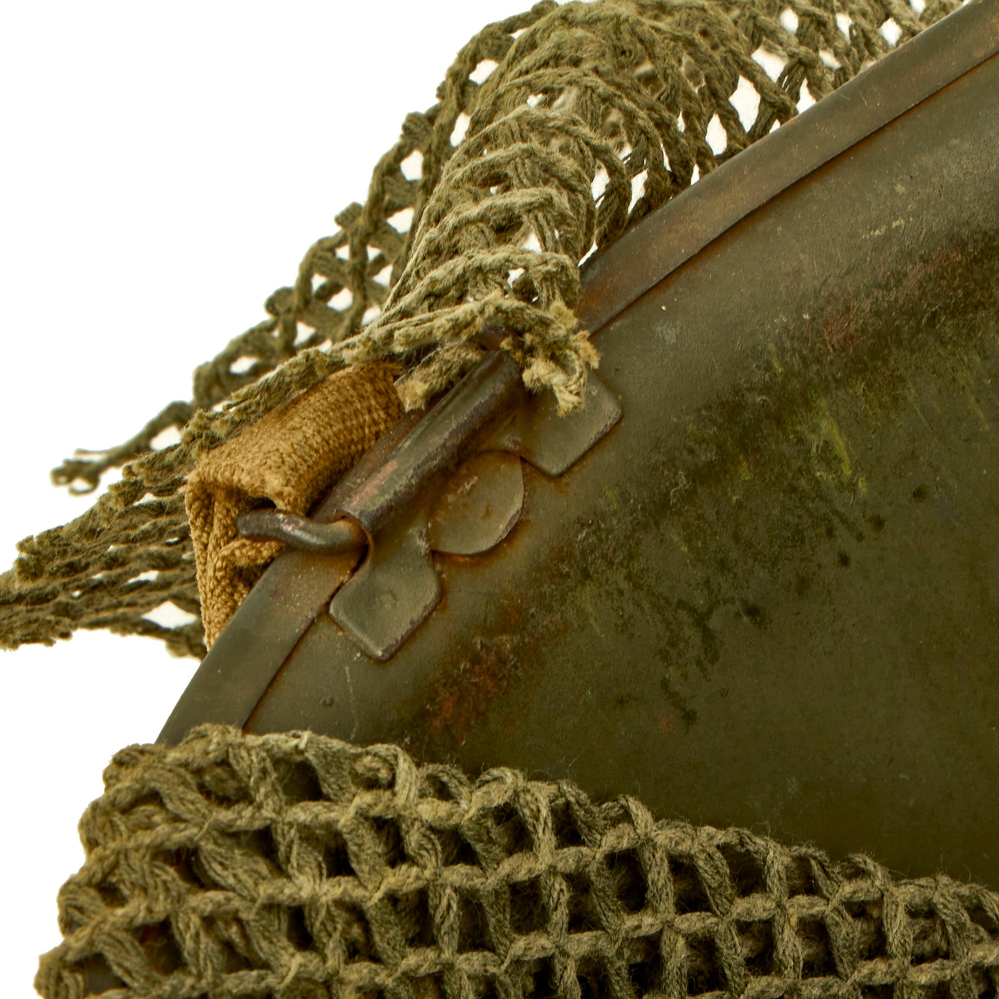 Original U.S. WWII 1945 M1 McCord Rear Seam Swivel Bale Helmet with M4 ...