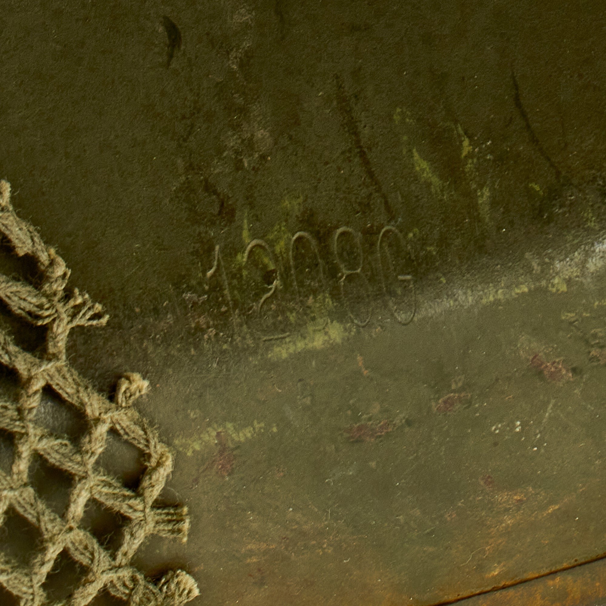 Original U.S. WWII 1945 M1 McCord Rear Seam Swivel Bale Helmet with M4 ...