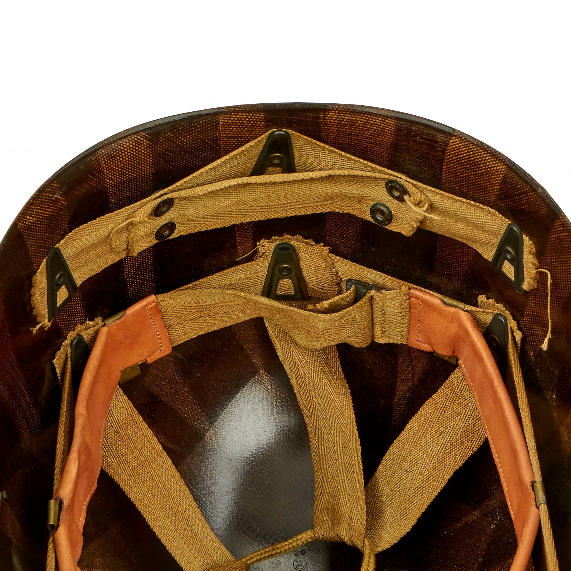 Original U.S. WWII 1945 M1 McCord Rear Seam Swivel Bale Helmet with M4 ...