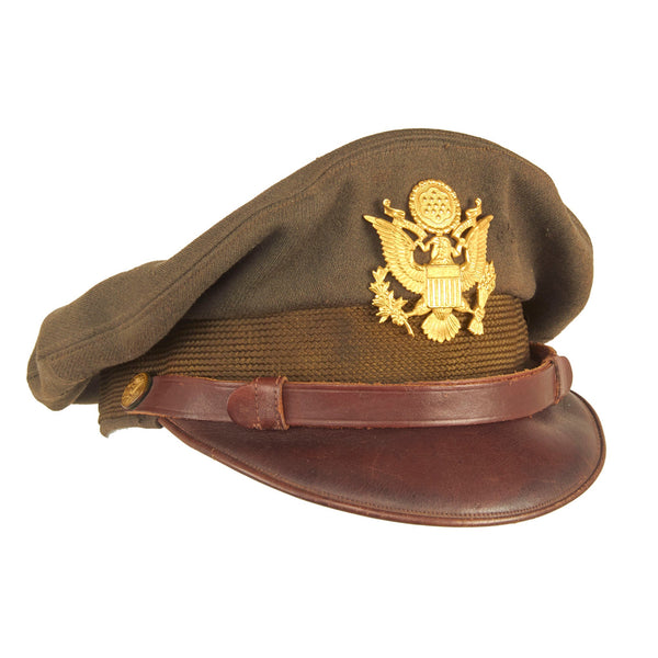 Original U.S. WWII Named USAAF Officer Winter Crush Visor Cap - FLIGHT ...