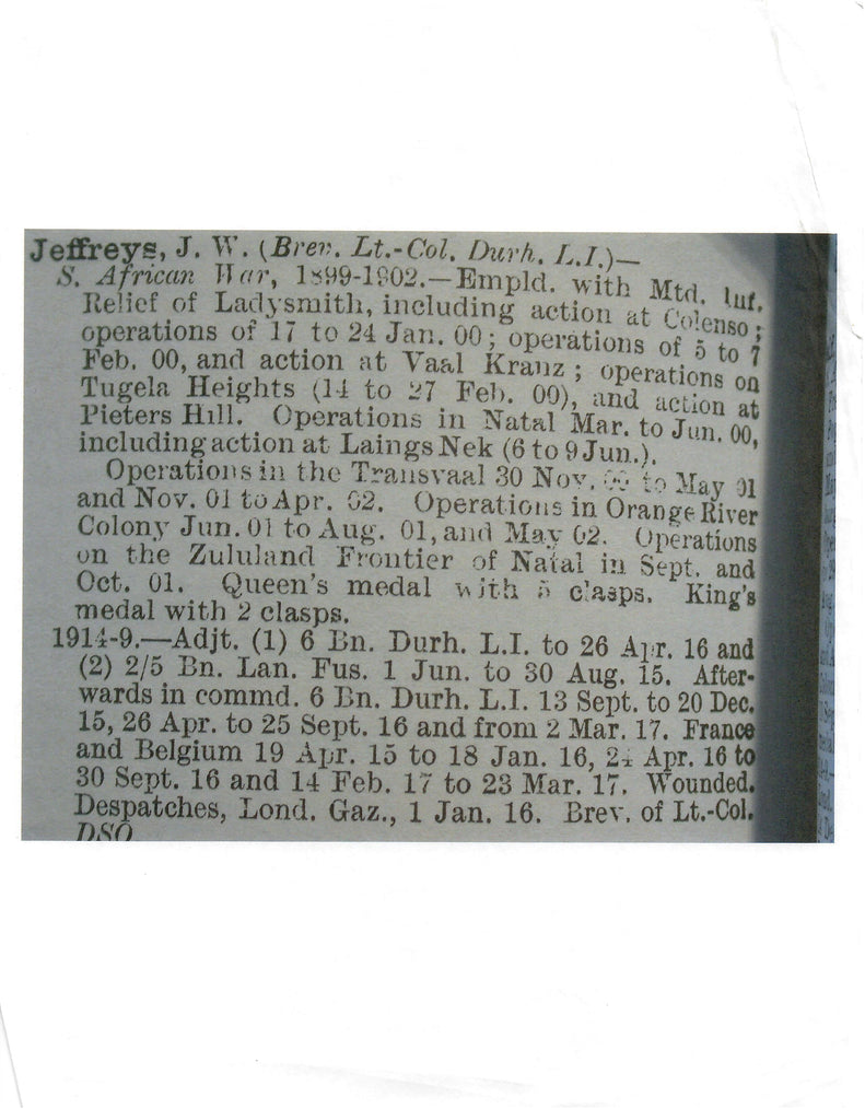 Original British Victorian Lieutenant Colonel John William Jeffreys (D ...