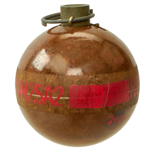 Original U.S. Vietnam War Era Inert M25A2 CS Gas Riot Control Grenade ...