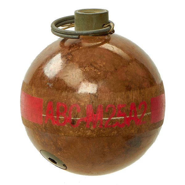 Original U.S. Vietnam War Era Inert M25A2 CS Gas Riot Control Grenade ...
