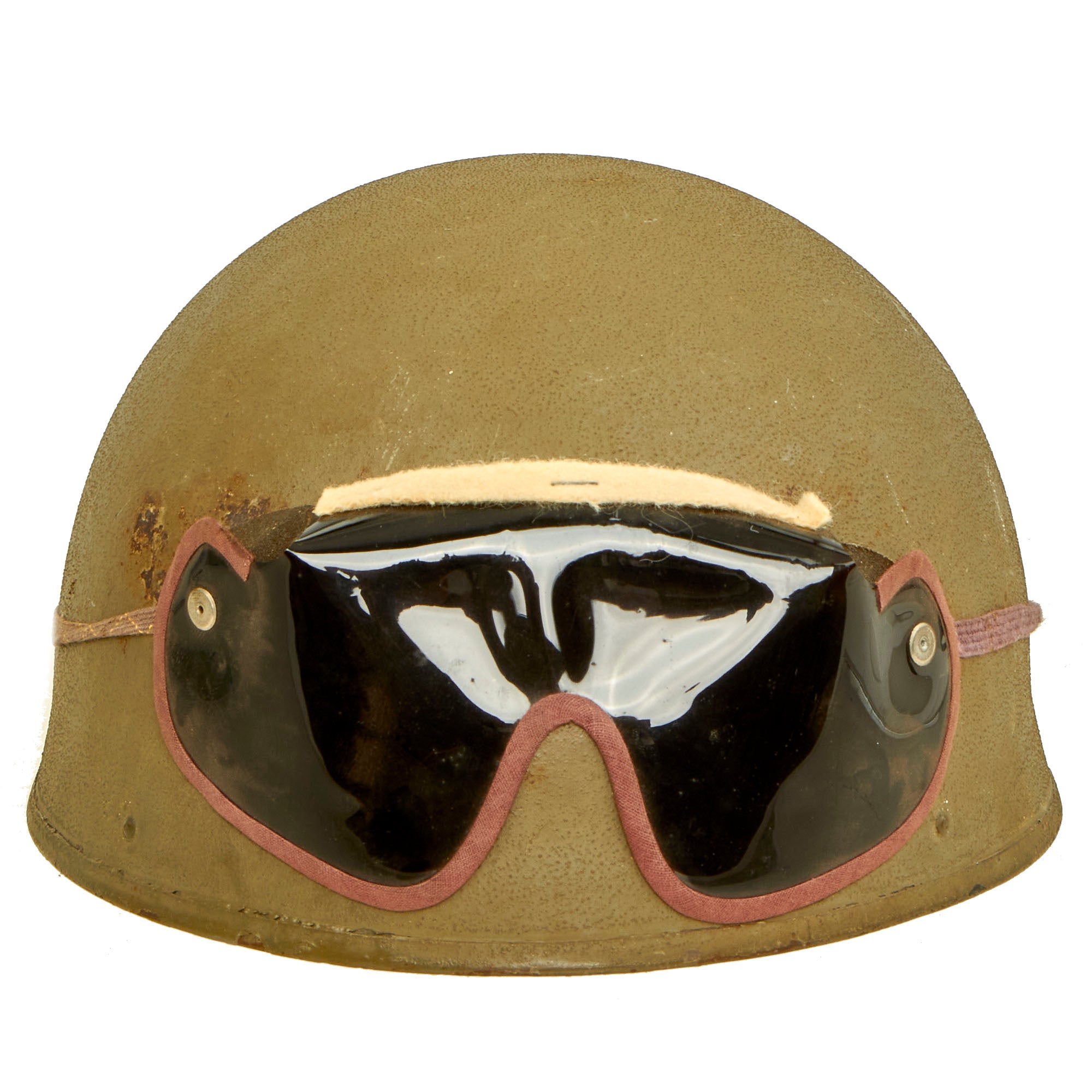 Original Excellent WWII British 1942 Dated MkI Dispatch Rider Helmet b ...