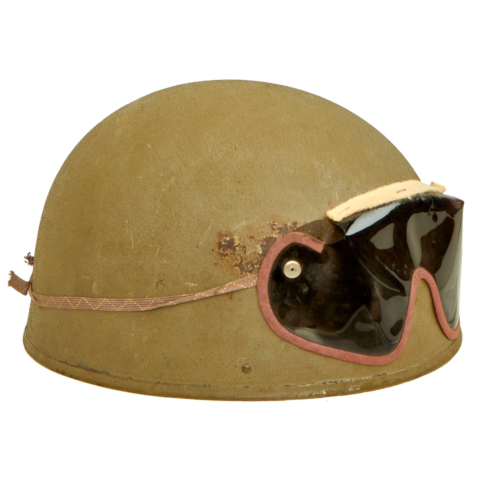 Original Excellent WWII British 1942 Dated MkI Dispatch Rider Helmet b ...