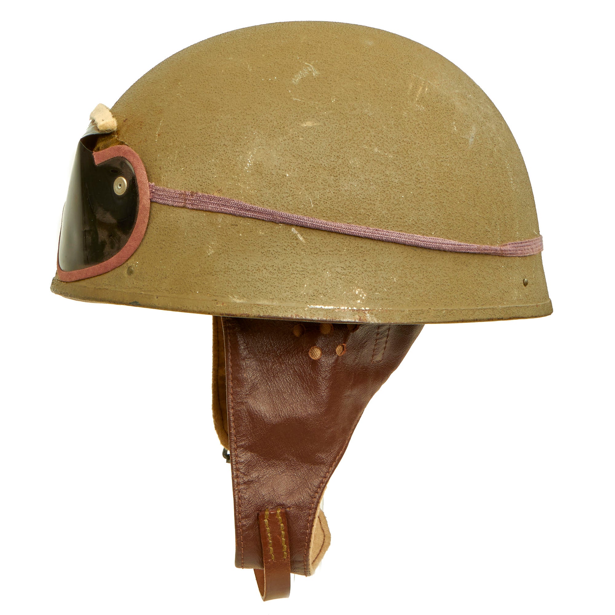 Original Excellent WWII British 1942 Dated MkI Dispatch Rider Helmet b ...
