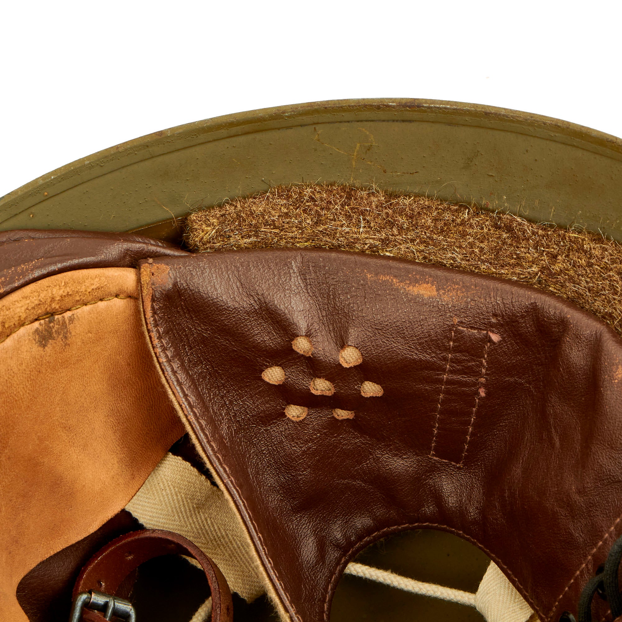 Original Excellent WWII British 1942 Dated MkI Dispatch Rider Helmet b ...