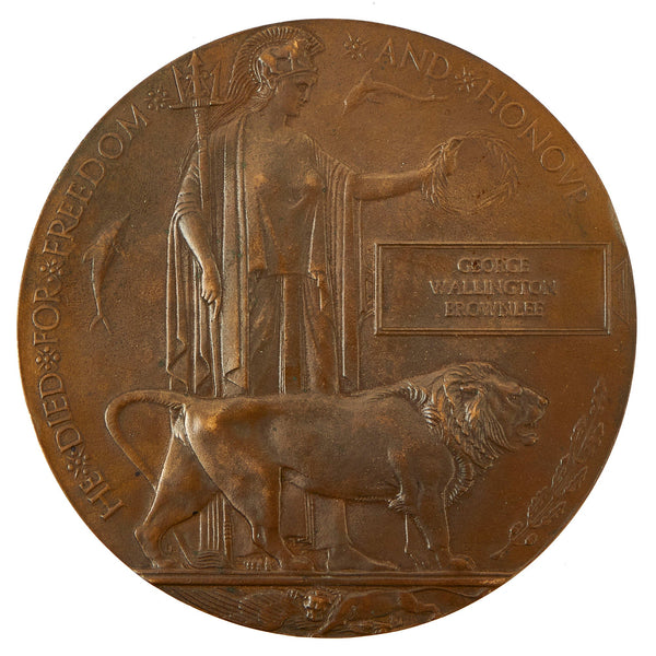 Original British WWI KIA Death Penny Soldier Memorial - George Walling ...
