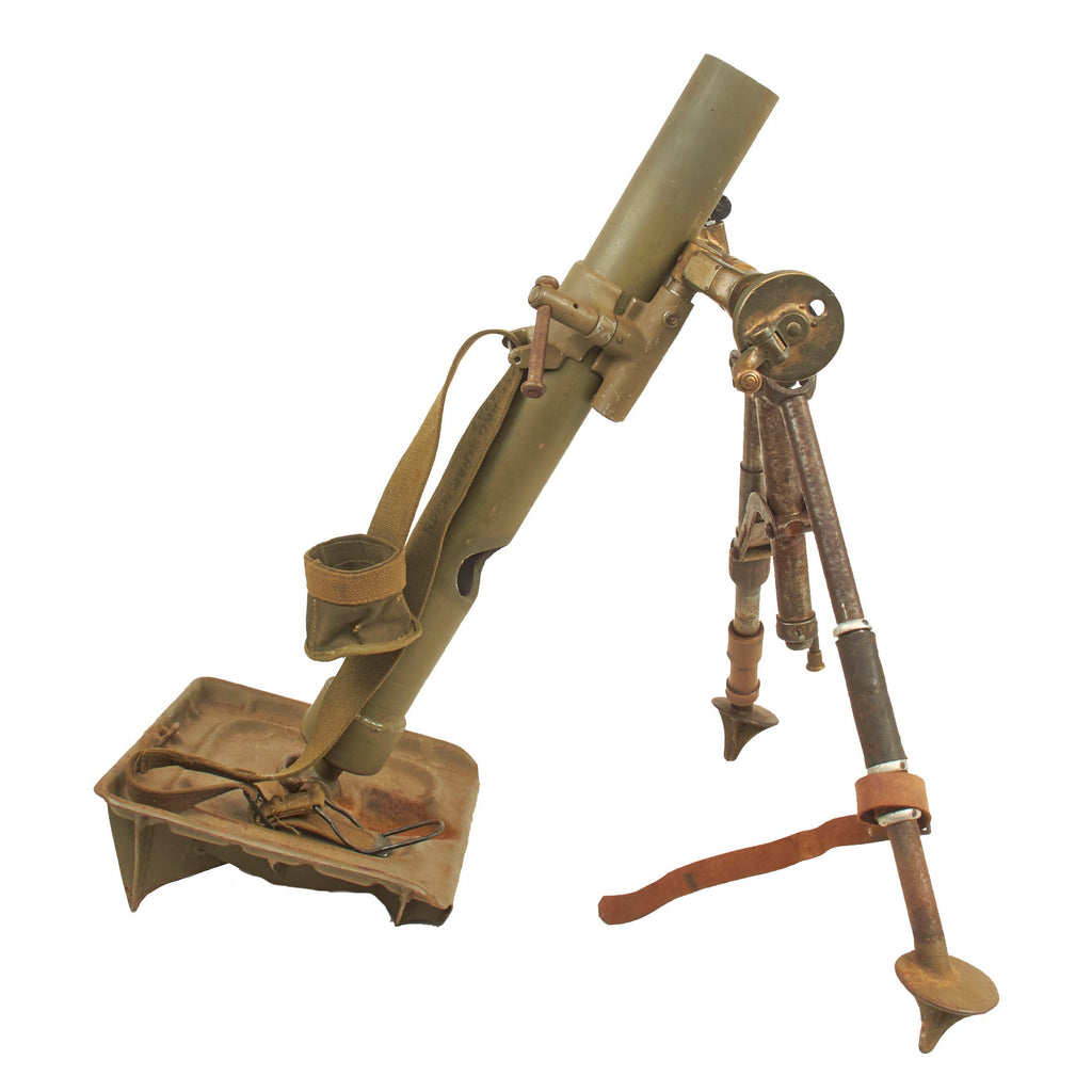 Original U.S. WWII M2 60mm Display Mortar System with M5 Bipod, Optica ...