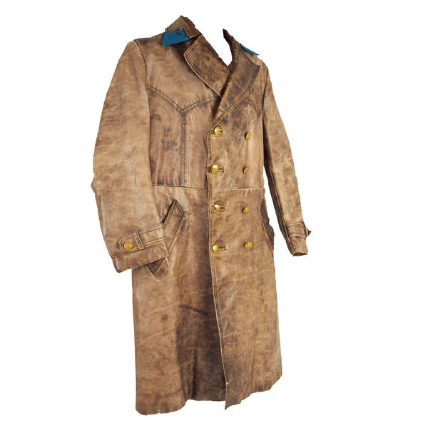 Original Soviet Union WWII Soviet Air Forces Pilot Leather Overcoat Fl ...