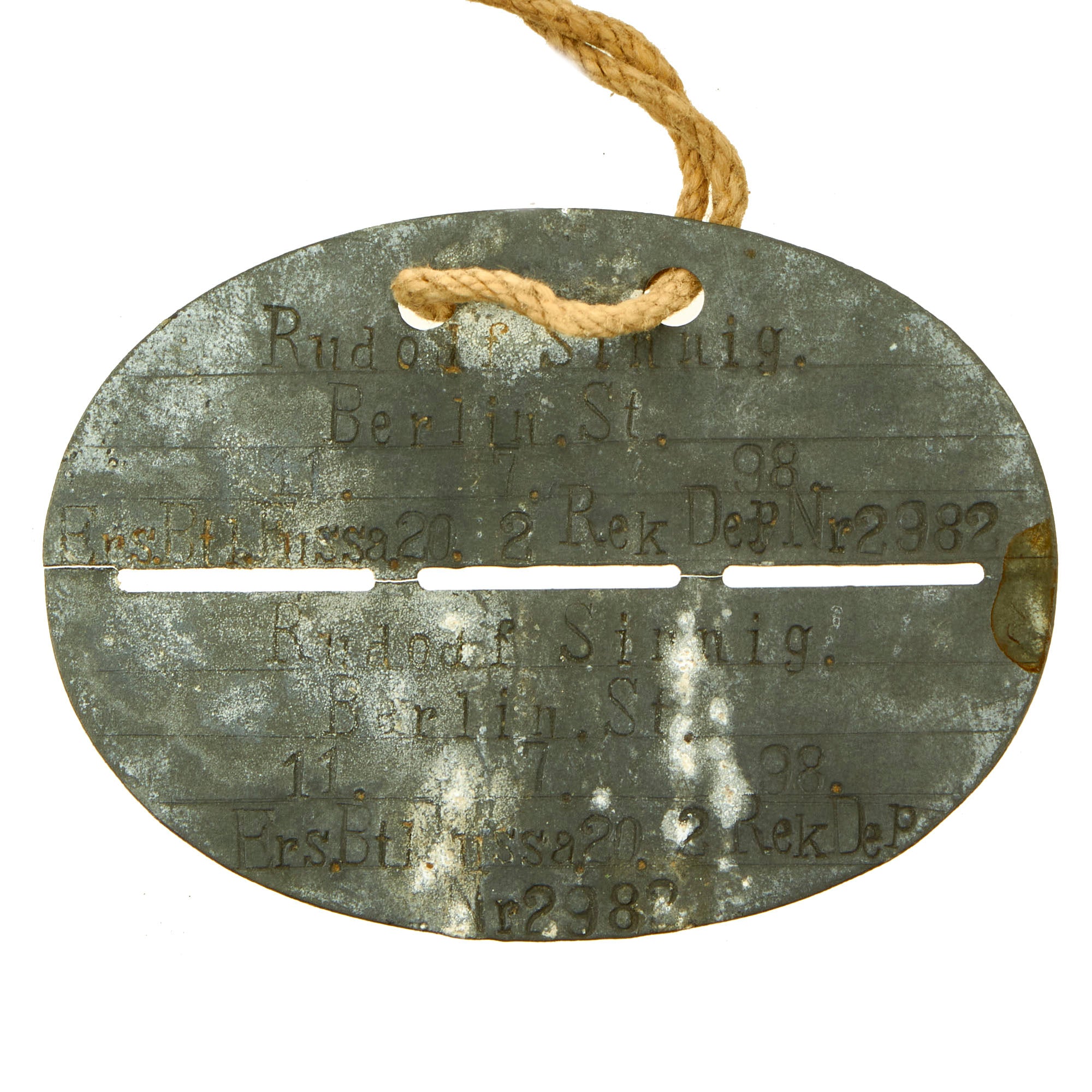 Original Imperial German WWI Identification Lot - 4 Discs ...