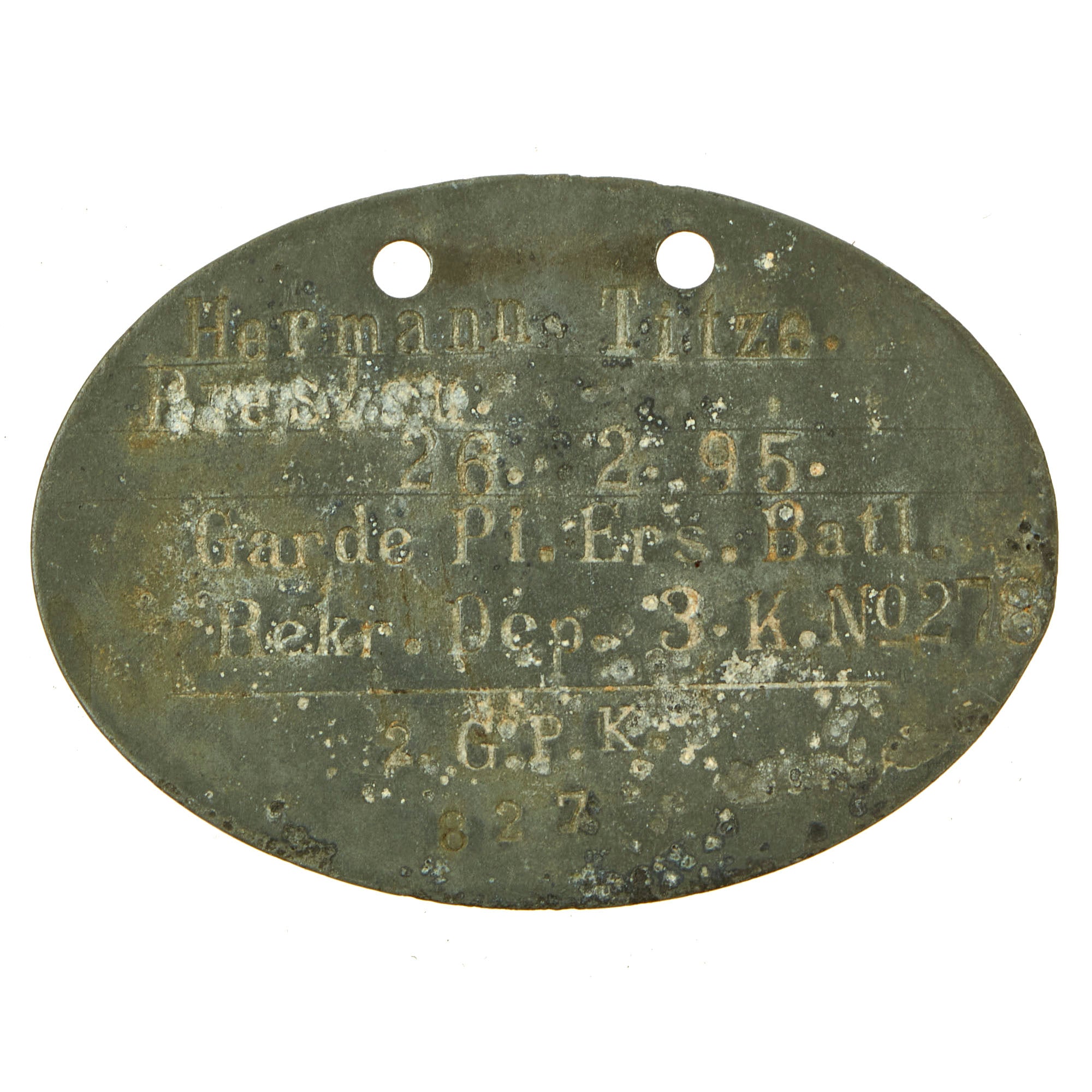 Original Imperial German WWI Identification Lot - 4 Discs ...