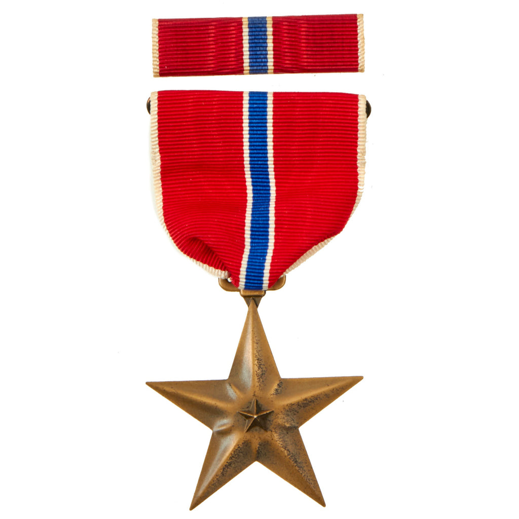 Original U.S. WWII Name Engraved Bronze Star (With Citation) Grouping ...