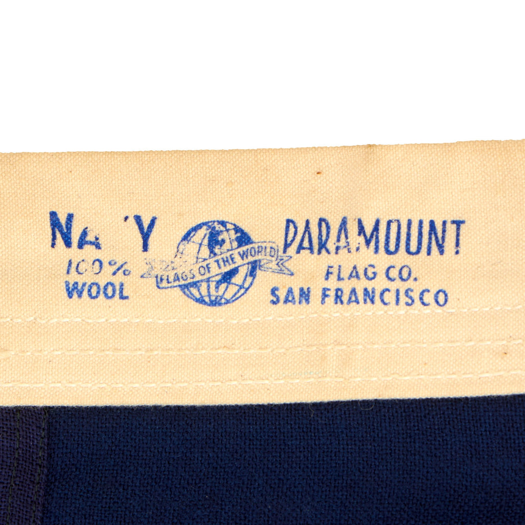 Original U.S. WWII Unissued US Navy Wool Three Star Vice Admiral Flag ...