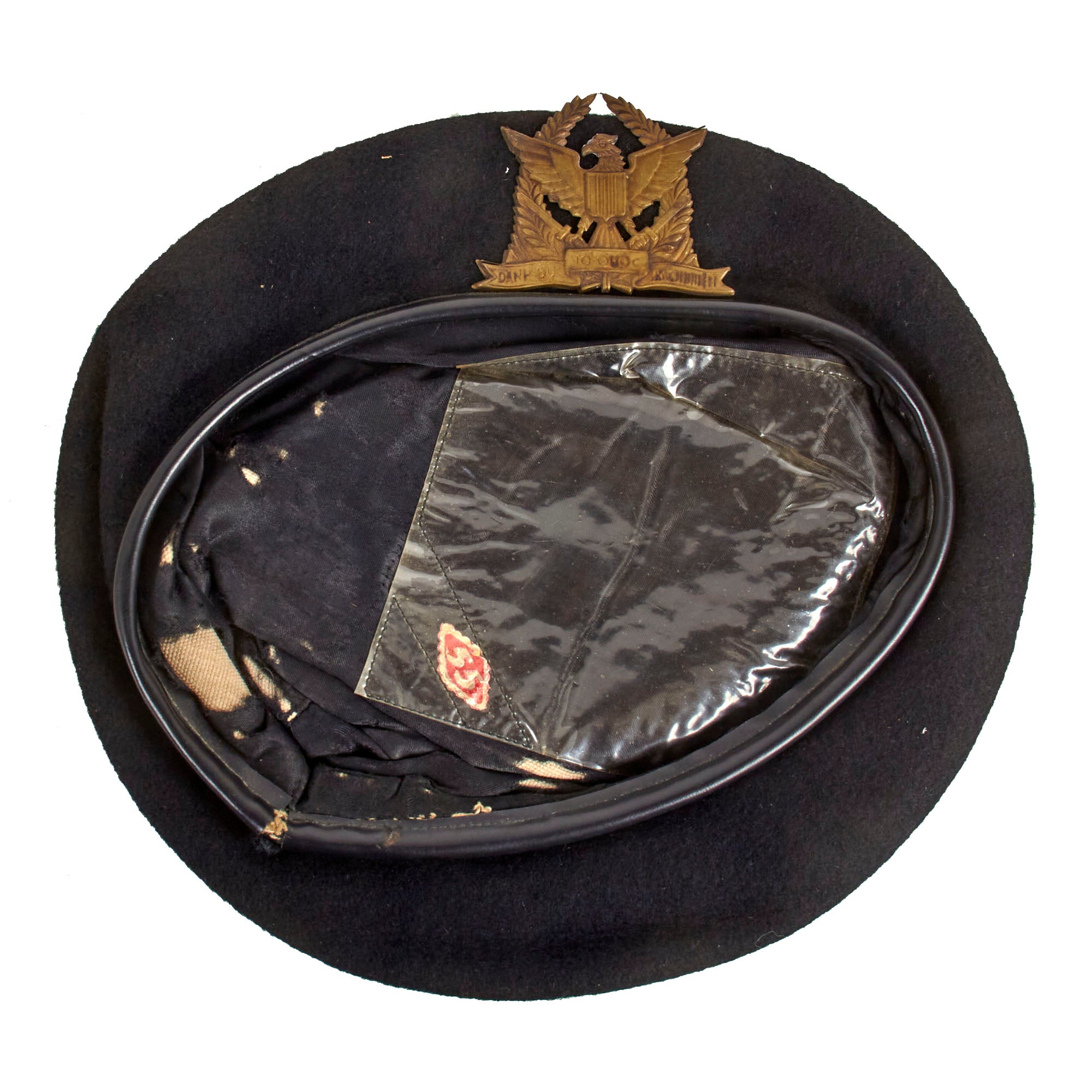 Original Vietnam War Era South Vietnamese ARVN Officer’s Black Beret W ...