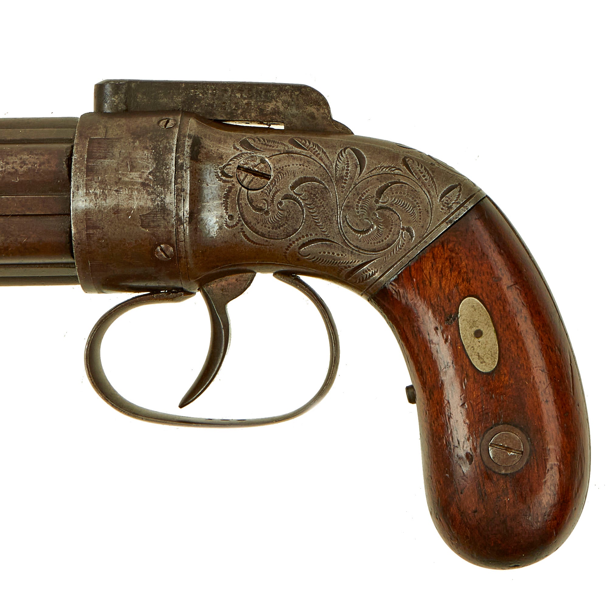 Original U.S. Allen & Thurber 1837 Patent .31cal Percussion Pepperbox – International Military ...