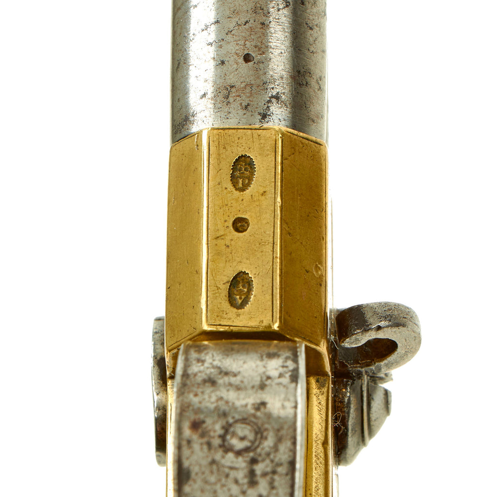 Original British Brass Framed Over & Under Flintlock Double Barrel Tap ...
