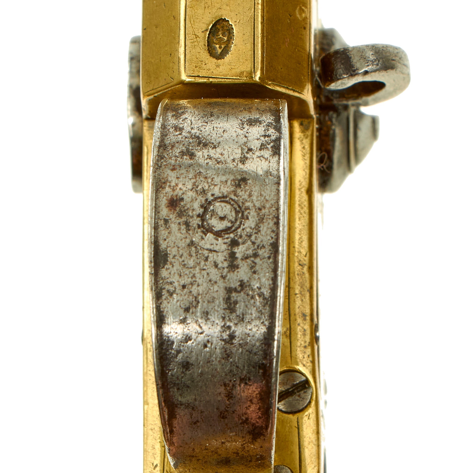 Original British Brass Framed Over & Under Flintlock Double Barrel Tap ...