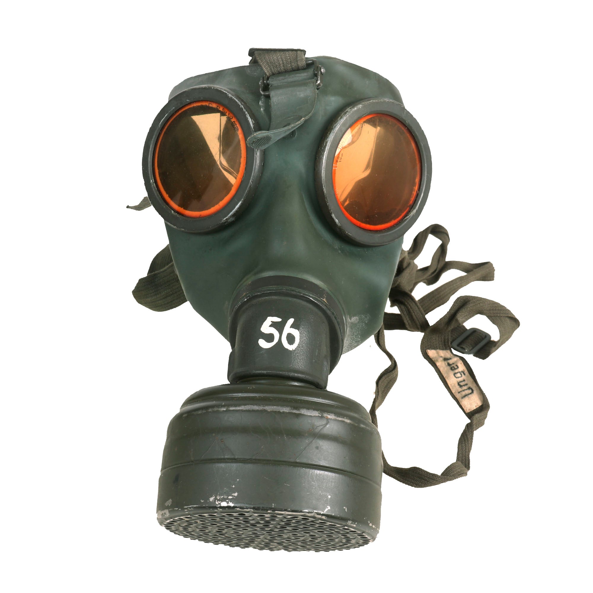 Original German WWII Named M38 Size 3 Gas Mask with Fe 37R Filter and ...