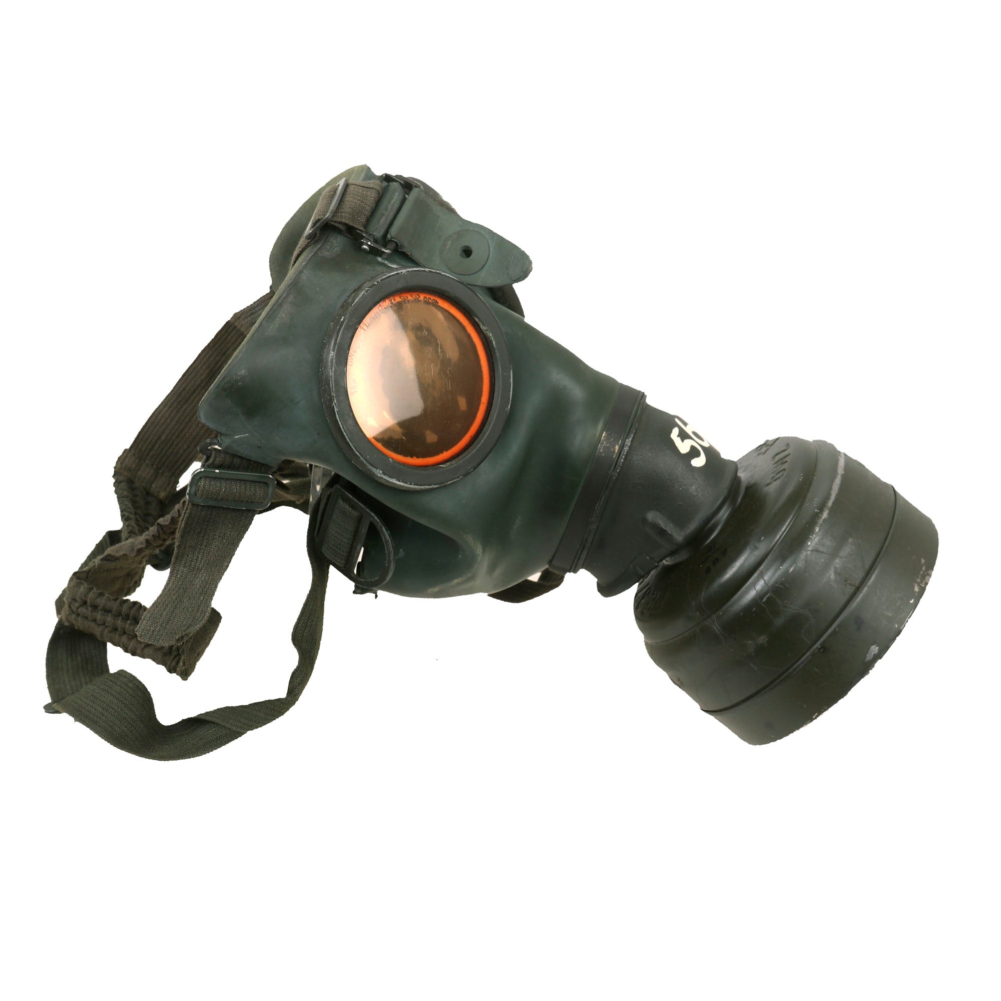 Original German WWII Named M38 Size 3 Gas Mask with Fe 37R Filter and ...