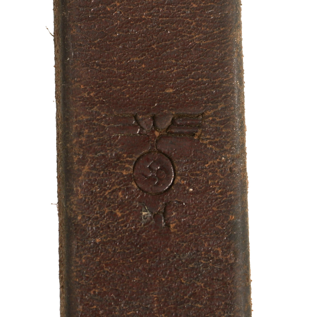 Original German WWII Kriegsmarine Coastal Artillery Leather Combat Sus ...