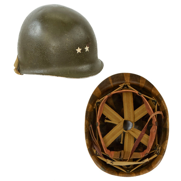 Original U.S. WWII Major General Rank Painted 1943 M1 McCord Front Sea ...