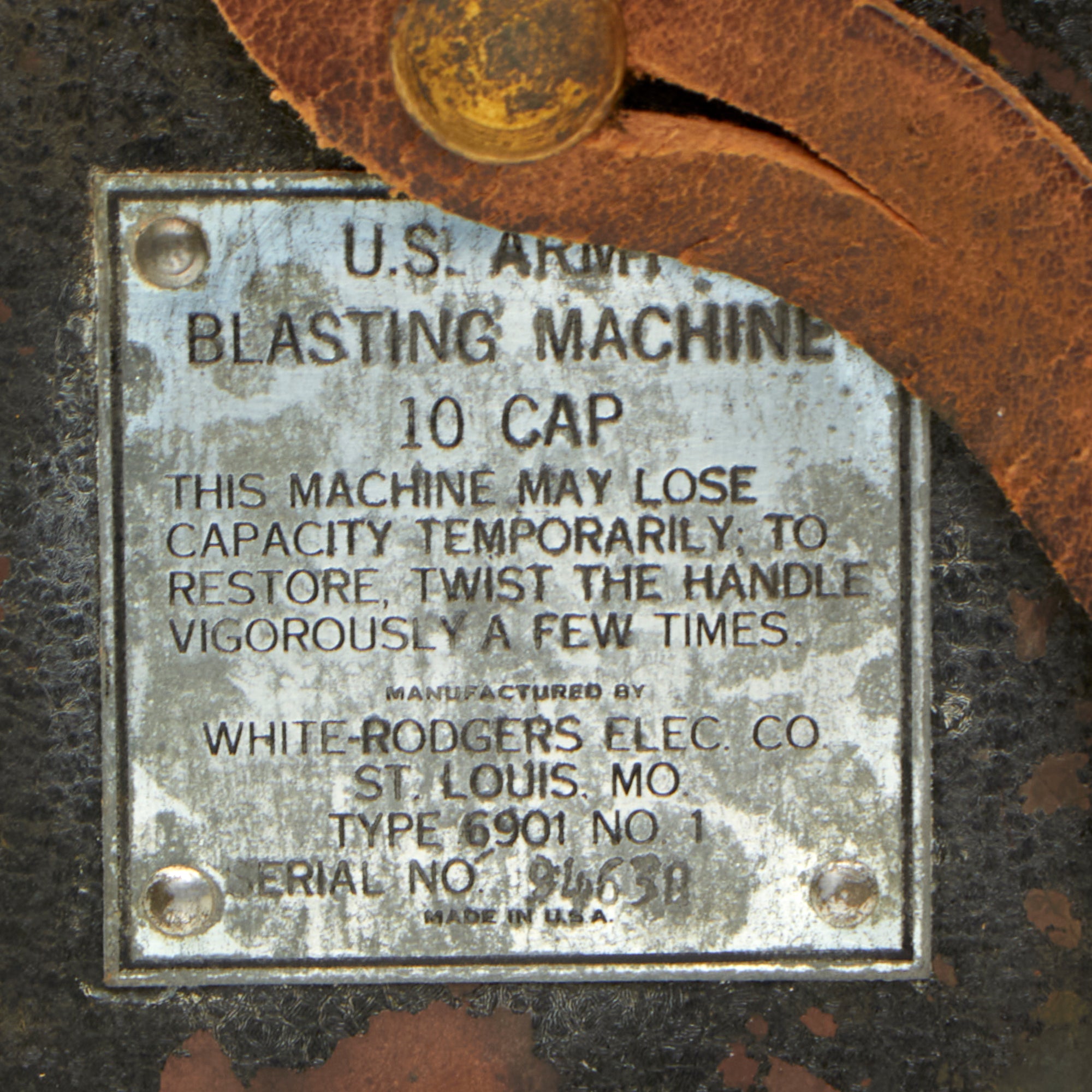 Original U.S. WWII D-Day Army Type 6901 10 Cap Blasting Machine by Whi ...