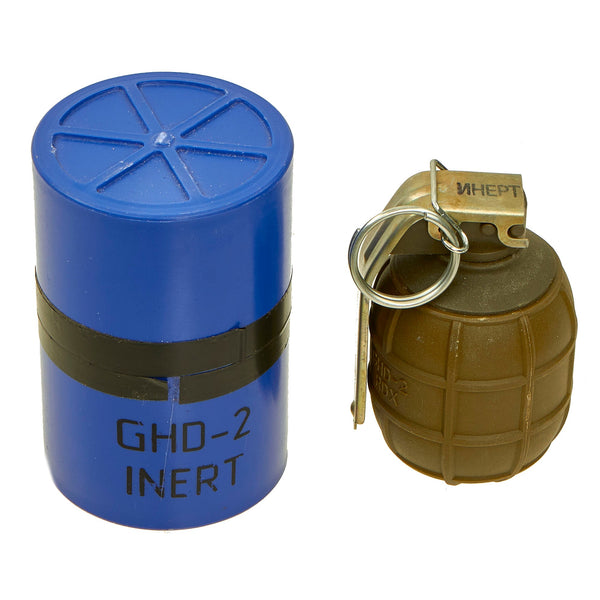 Original Bulgarian Inert GHD-2 Hand Grenade With Fuse and Plastic Tran ...