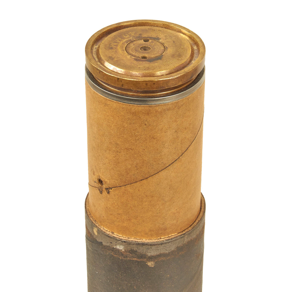 Original WWII U.S. Navy Issue 40mm M81A1 Bofors Gun Round With Origina ...
