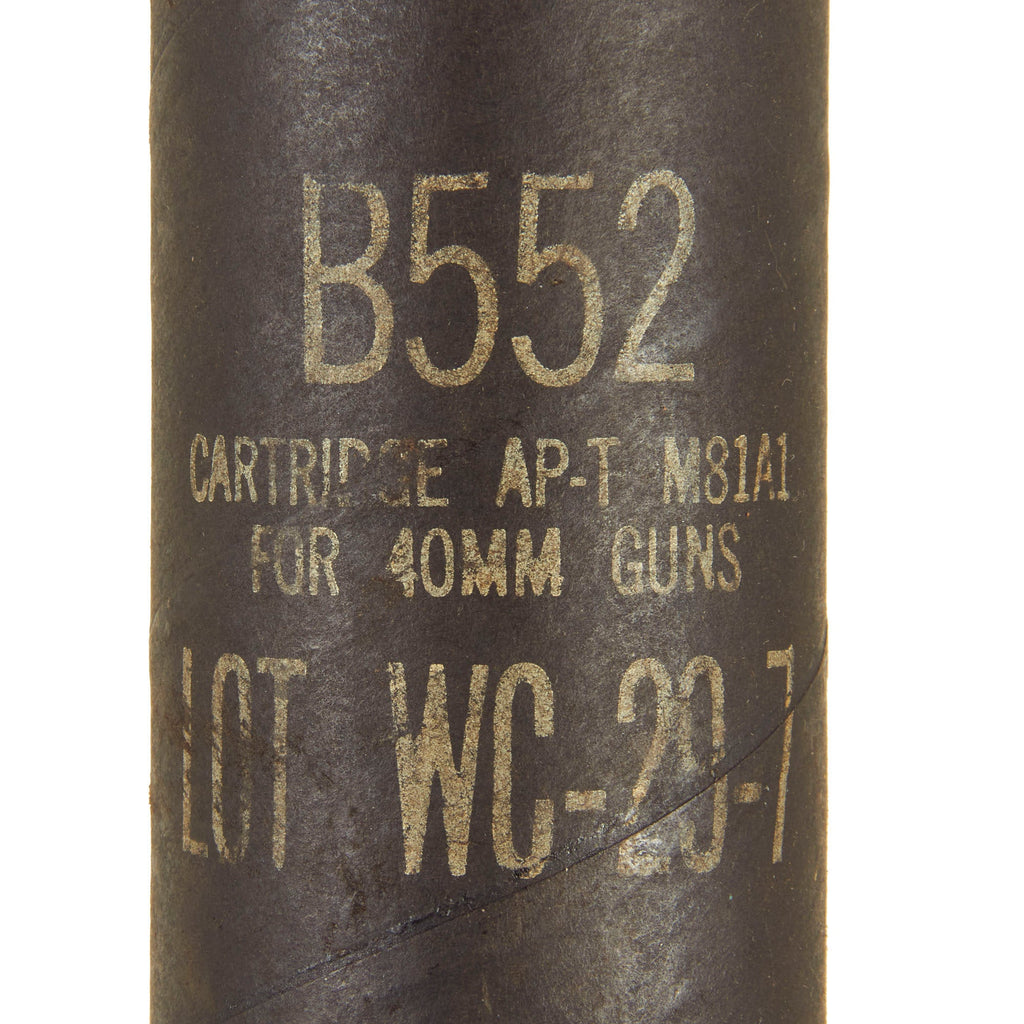Original WWII U.S. Navy Issue 40mm M81A1 Bofors Gun Round With Origina ...