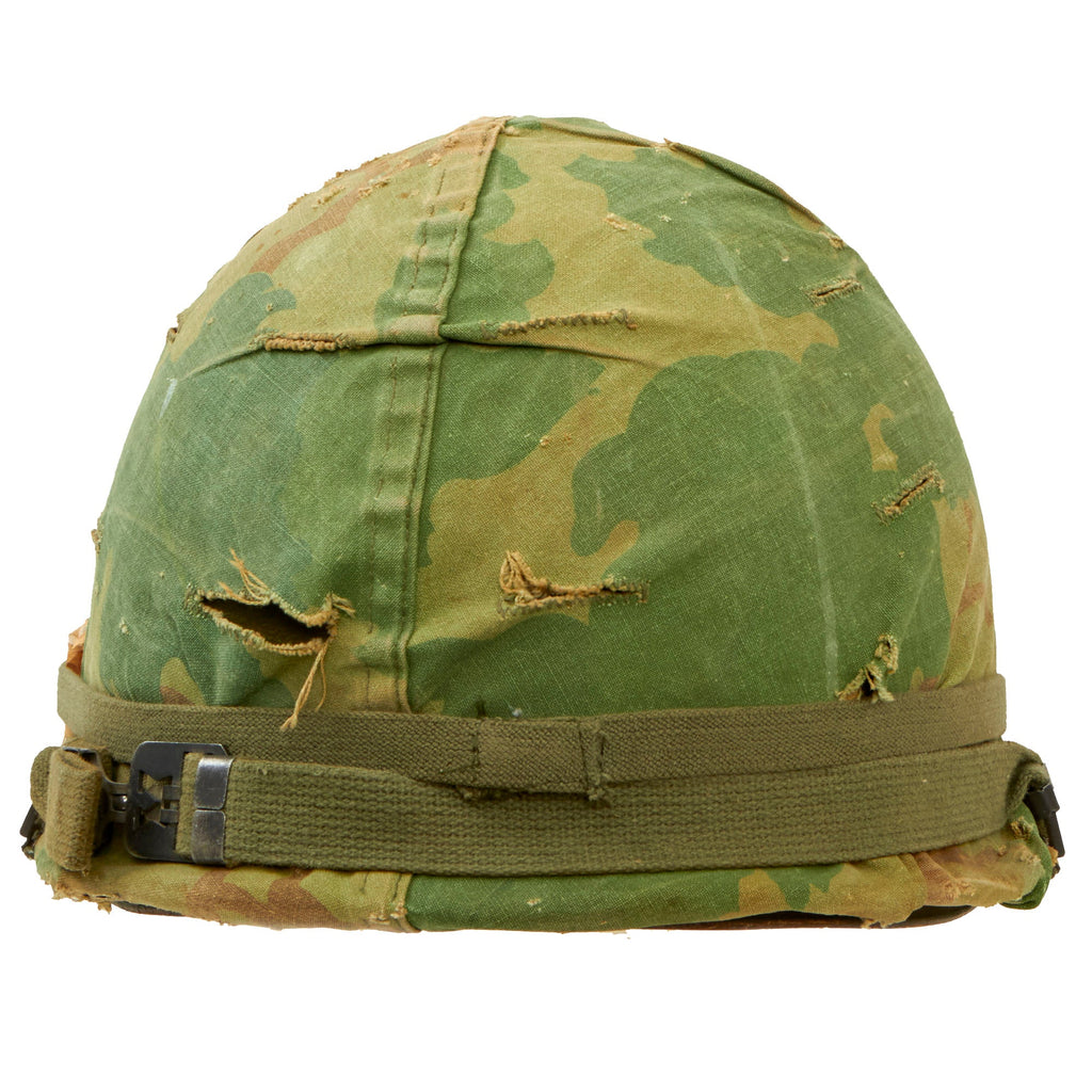 Original U.S. Vietnam Ingersoll M1 Helmet with Camouflage Cover and Li ...