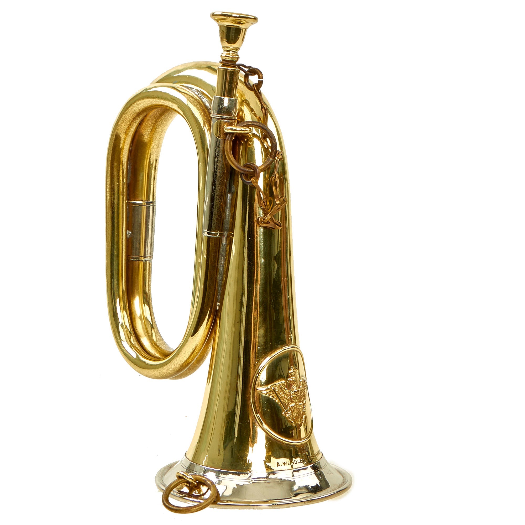 Original Imperial German WWI 1913 dated Military Bugle in C Bearing Pr ...