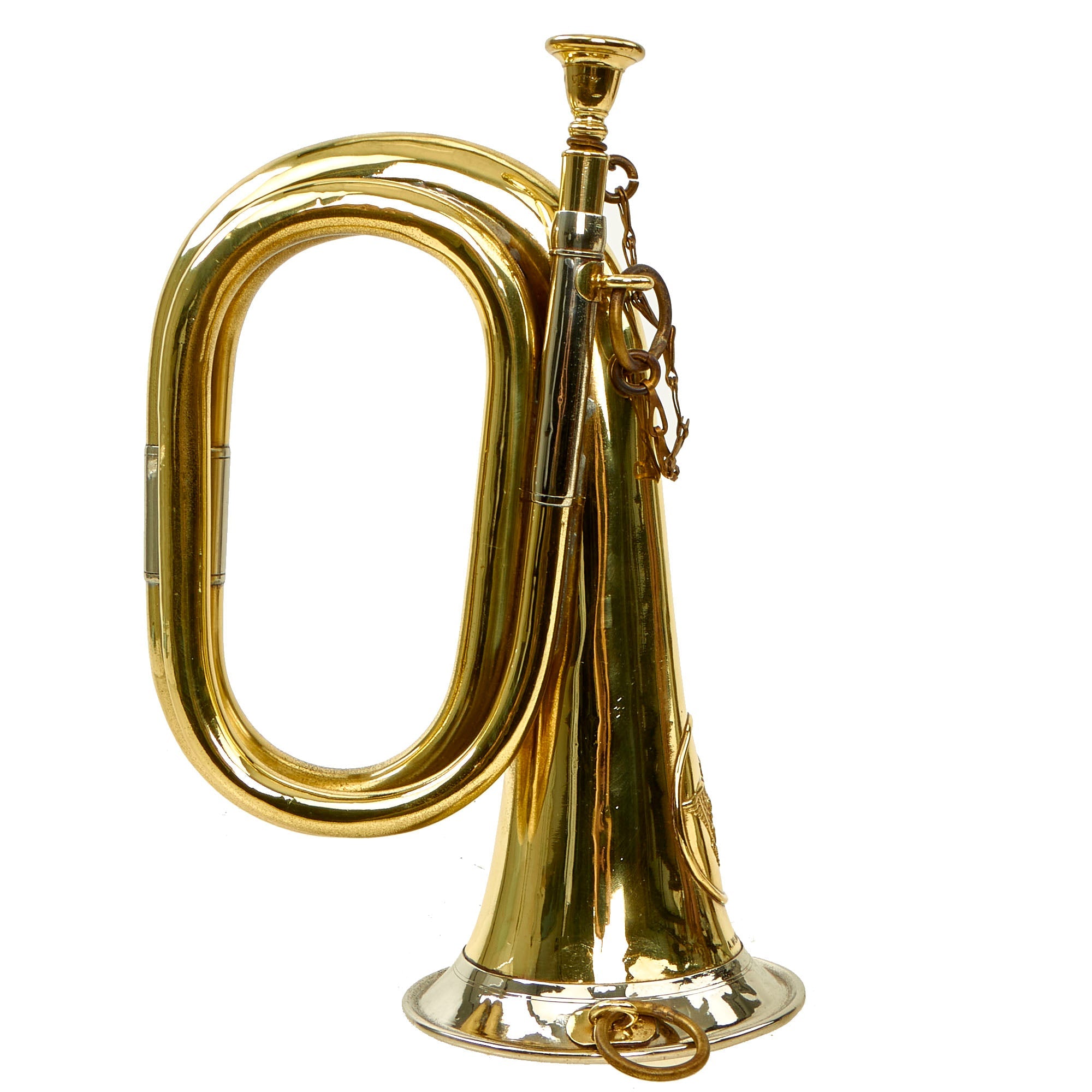 Original Imperial German WWI 1913 dated Military Bugle in C Bearing Pr ...