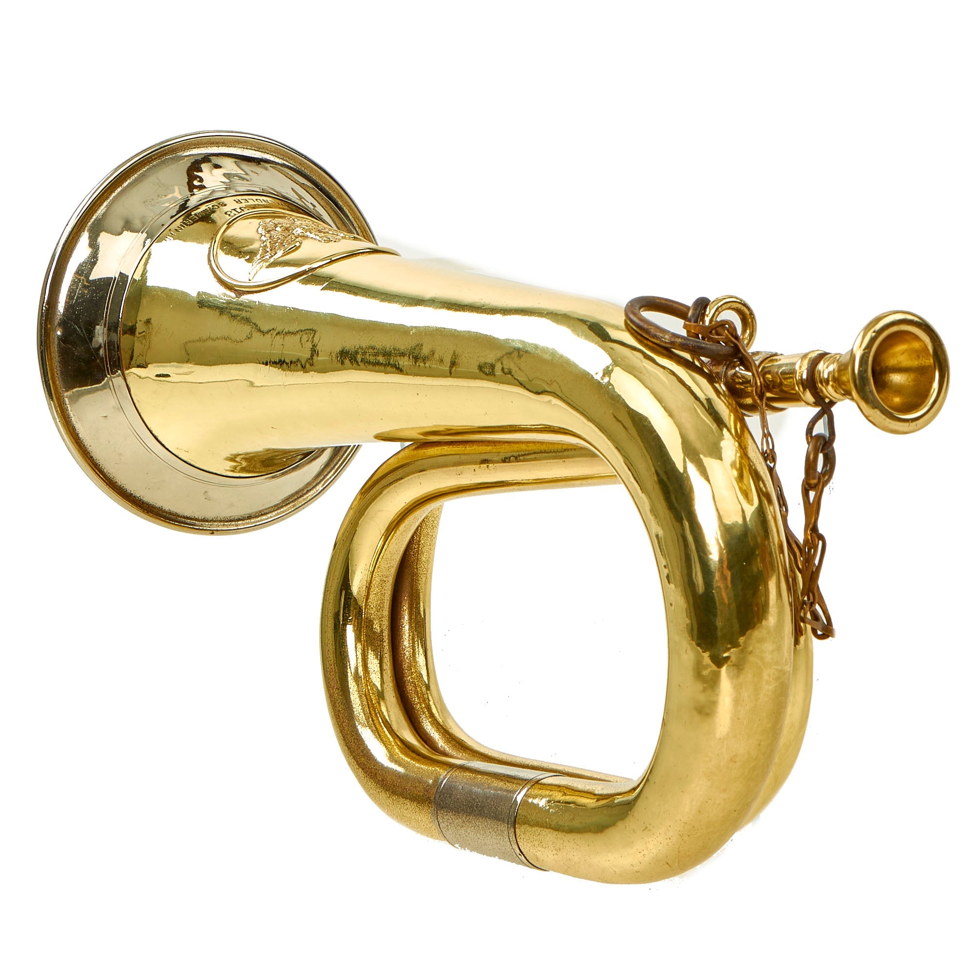 Original Imperial German WWI 1913 dated Military Bugle in C Bearing Pr ...