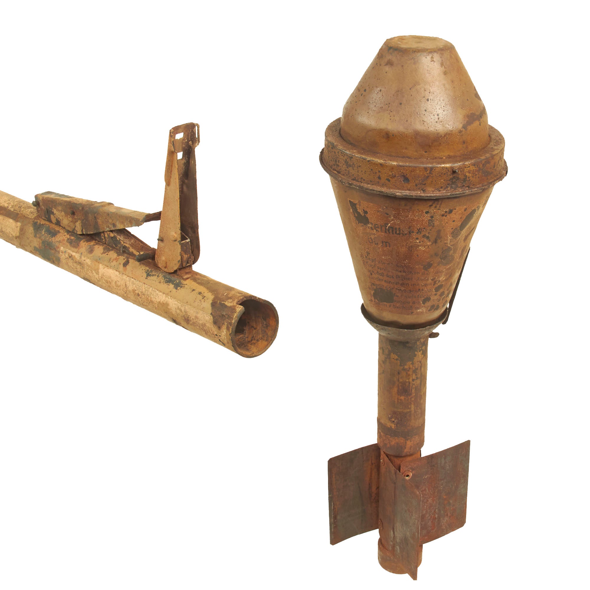Original German WWII Panzerfaust 60 Anti-Tank Rocket with Launcher - A ...