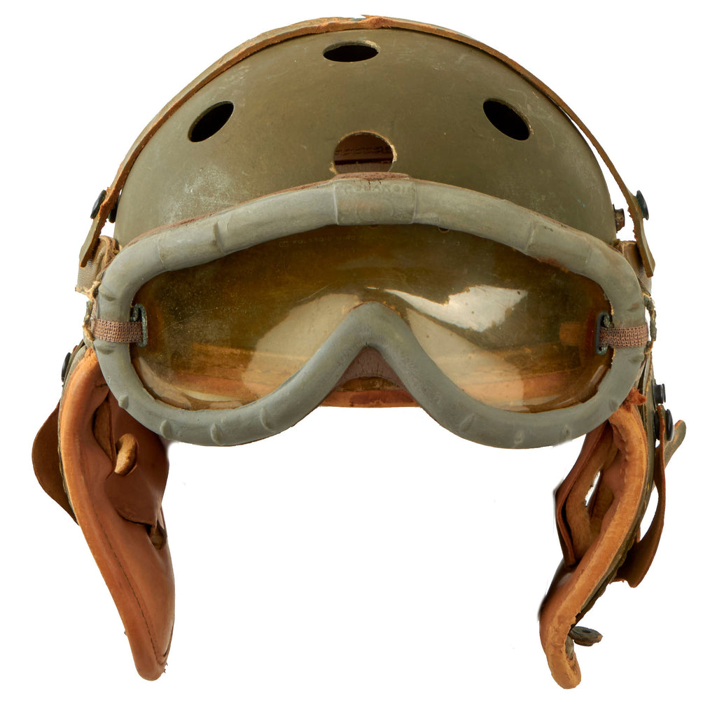 Original U.S. WWII M38 Tanker Helmet by Rawlings with Polaroid Goggles ...