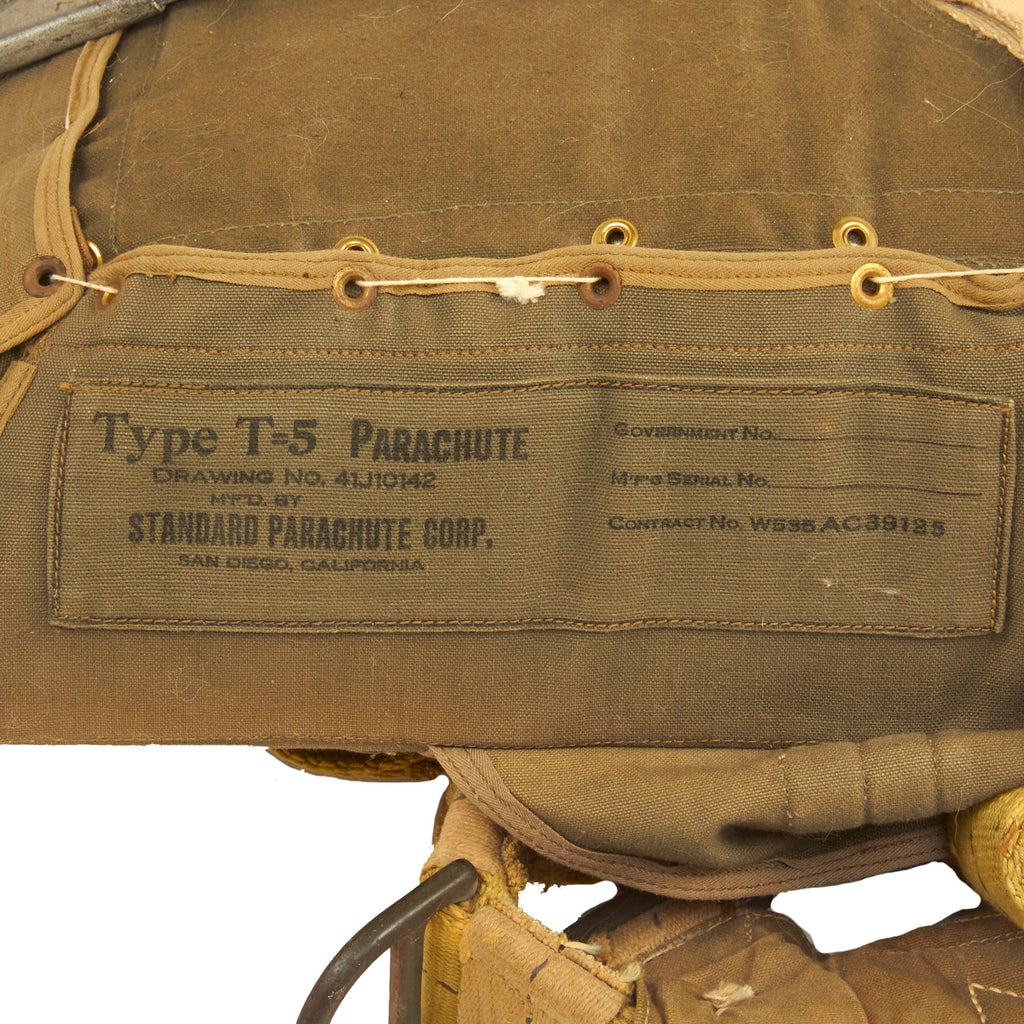 Original U.S. WWII Army Airborne T-5 Main & Reserve Parachute Packs wi ...