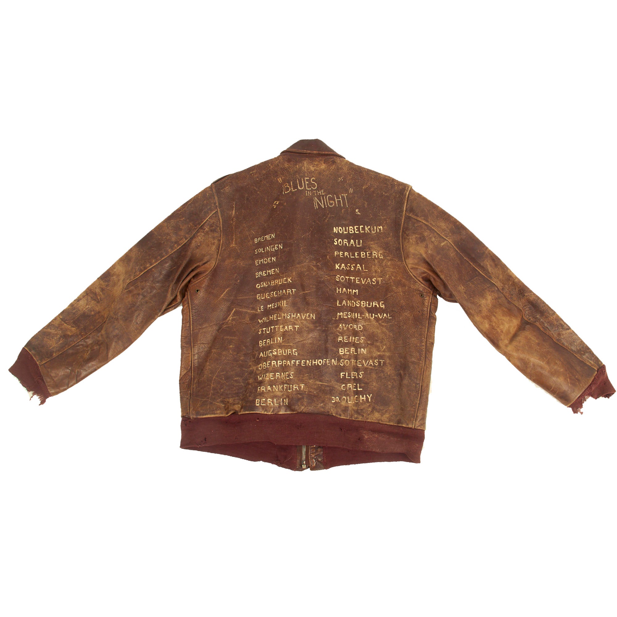 Original U.S. WWII Painted A-2 Leather Flight Jacket With Squadron Pat ...
