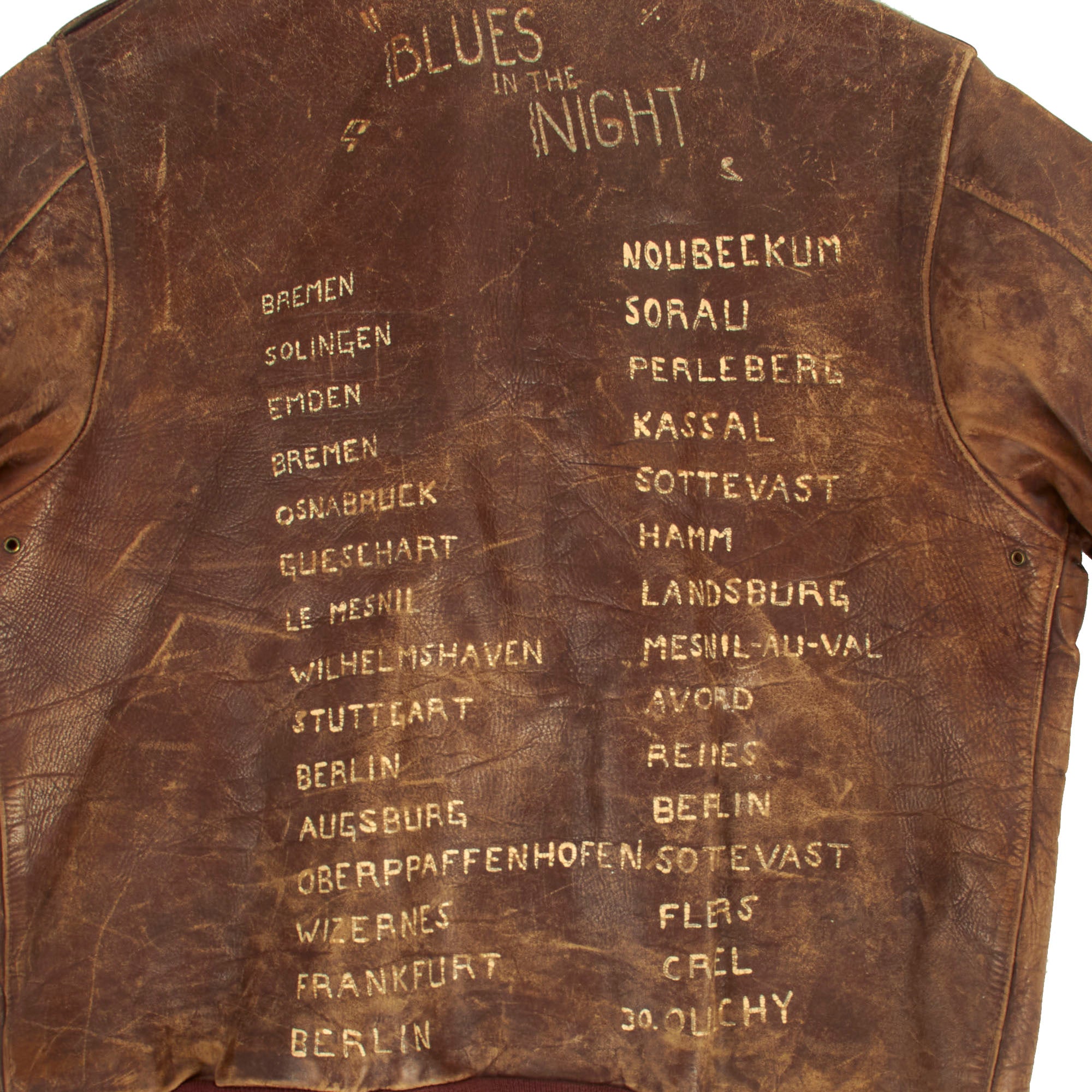 Original U.S. WWII Painted A-2 Leather Flight Jacket With Squadron Pat ...