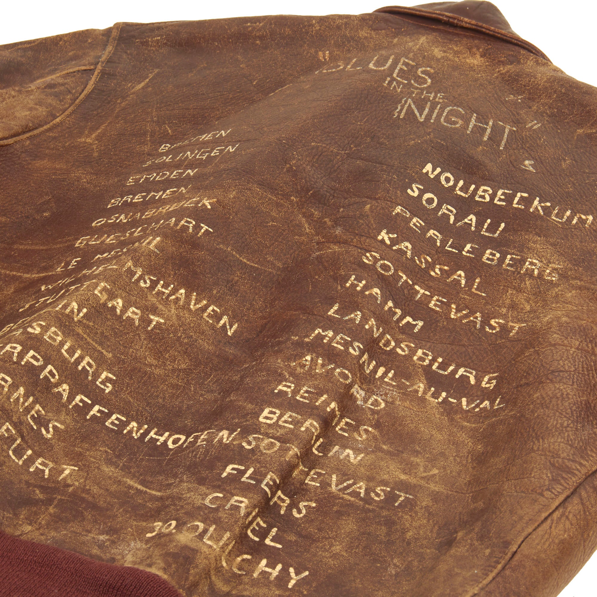 Original U.S. WWII Painted A-2 Leather Flight Jacket With Squadron Pat ...