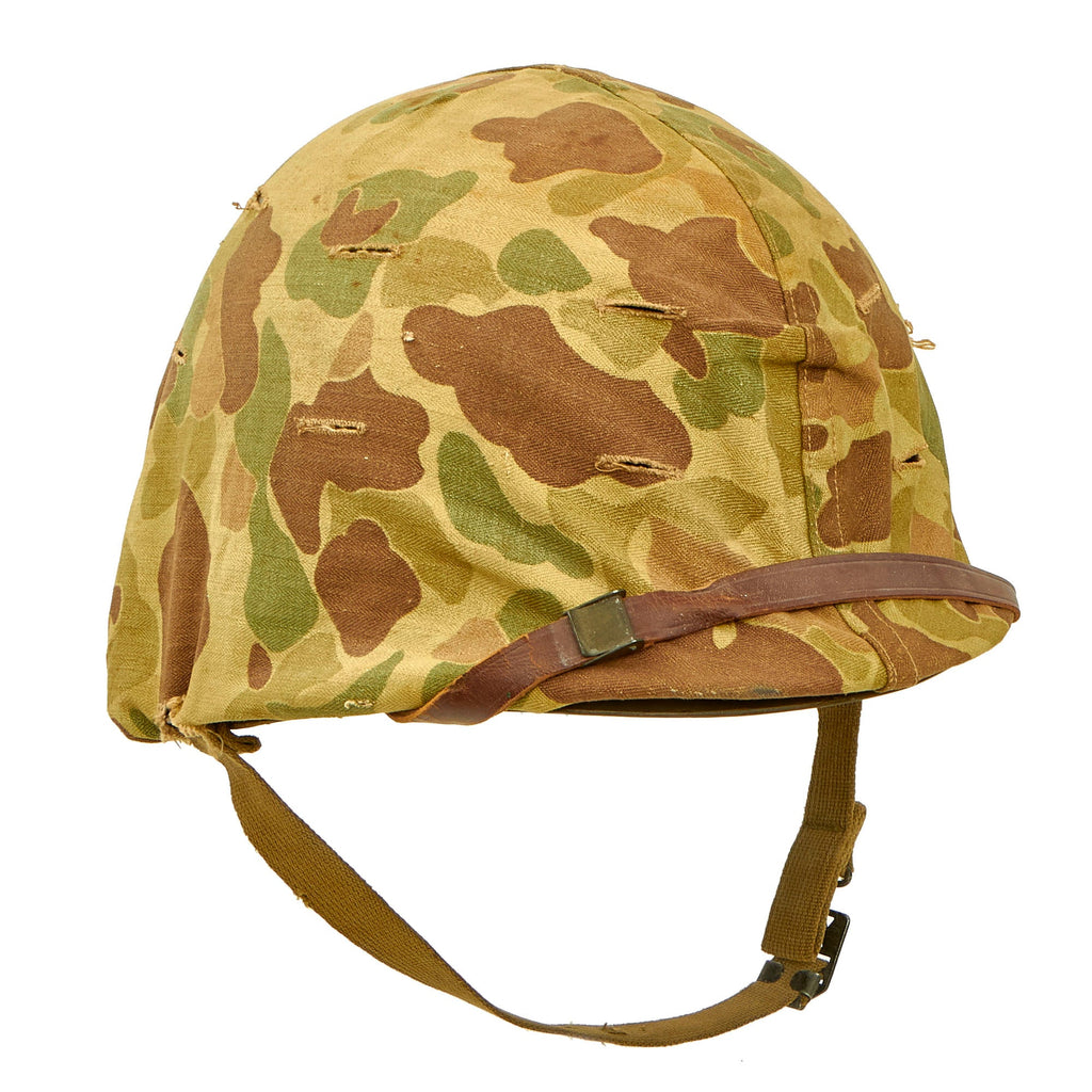 Original U.S. WWII Late 1943 M1 McCord Fixed Bale Helmet with Hood Rub ...