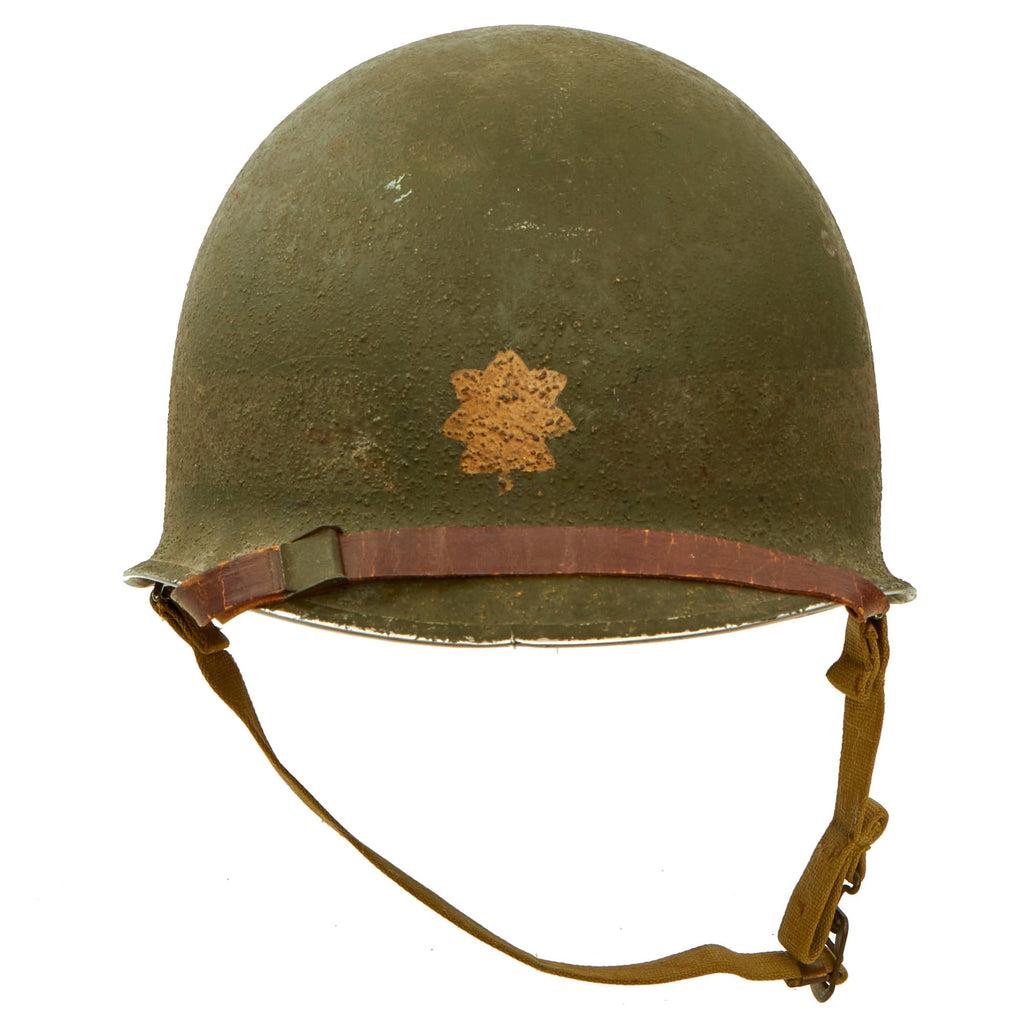 Original U.S. WWII Major’s M1 Fixed Bale Helmet with Int'l Molded Plas ...