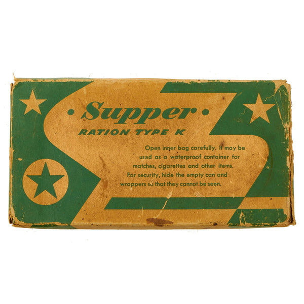 Original U.S. WWII K-Ration "Morale Series" Supper Meal Unit by Patten ...