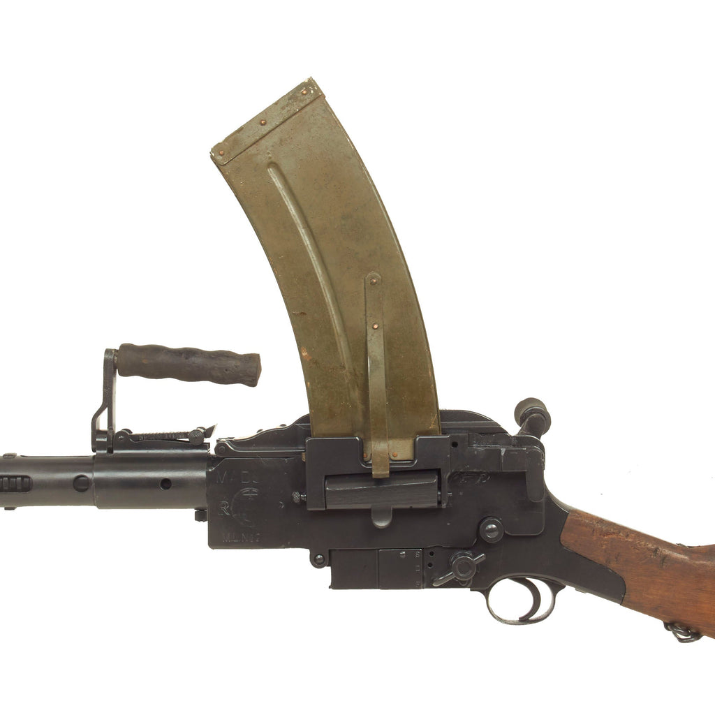 Original WWII Danish Madsen Display Light Machine Gun with Magazine Po ...